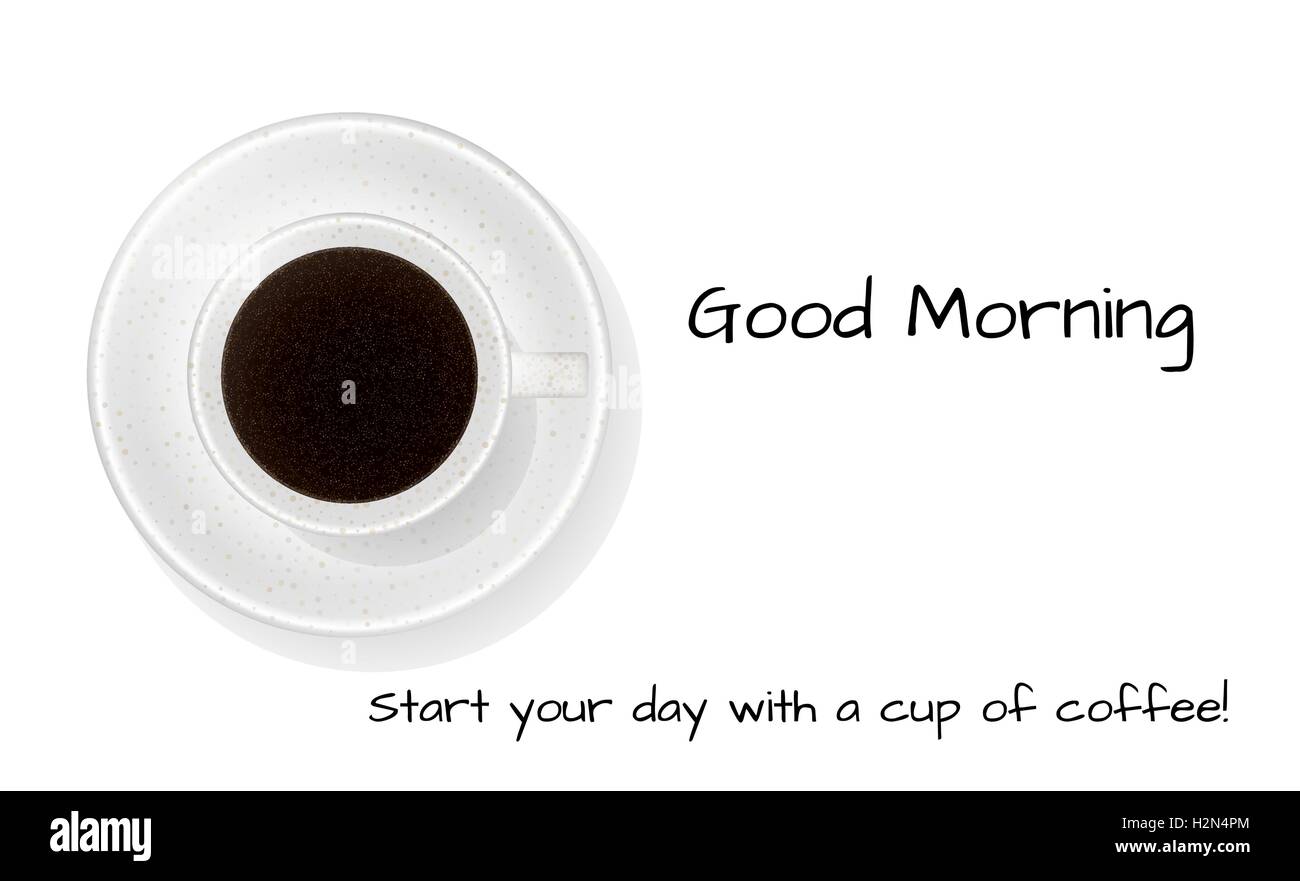 Good morning! cup hot Stock Vector Images - Alamy