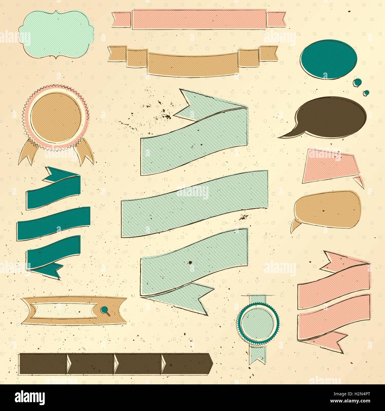 Vintage website design elements set Stock Vector Image & Art - Alamy