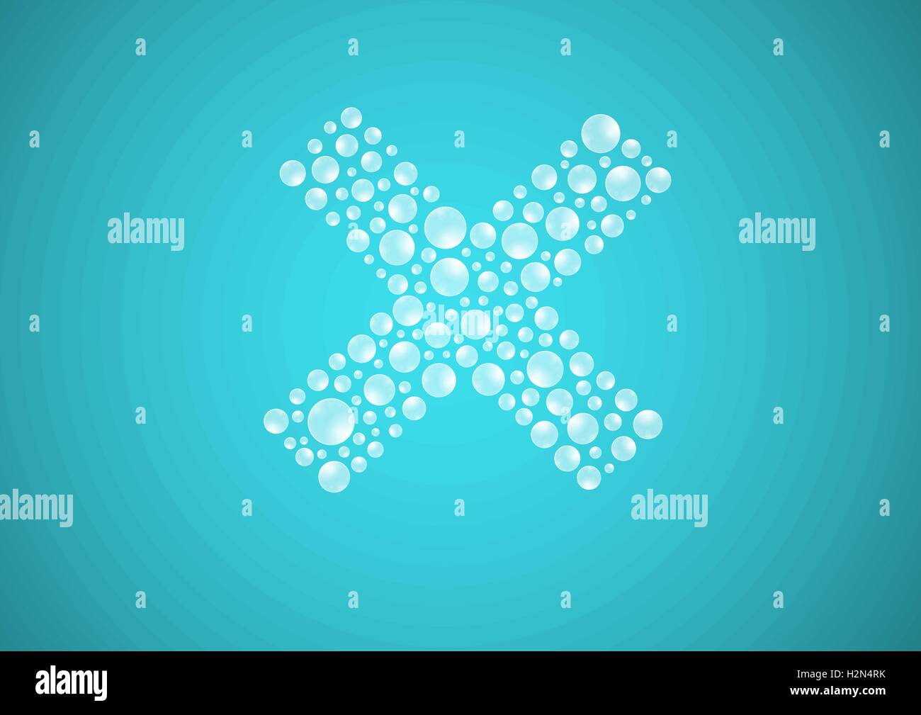 water drops on blue background, cross symbol Stock Vector Image & Art ...