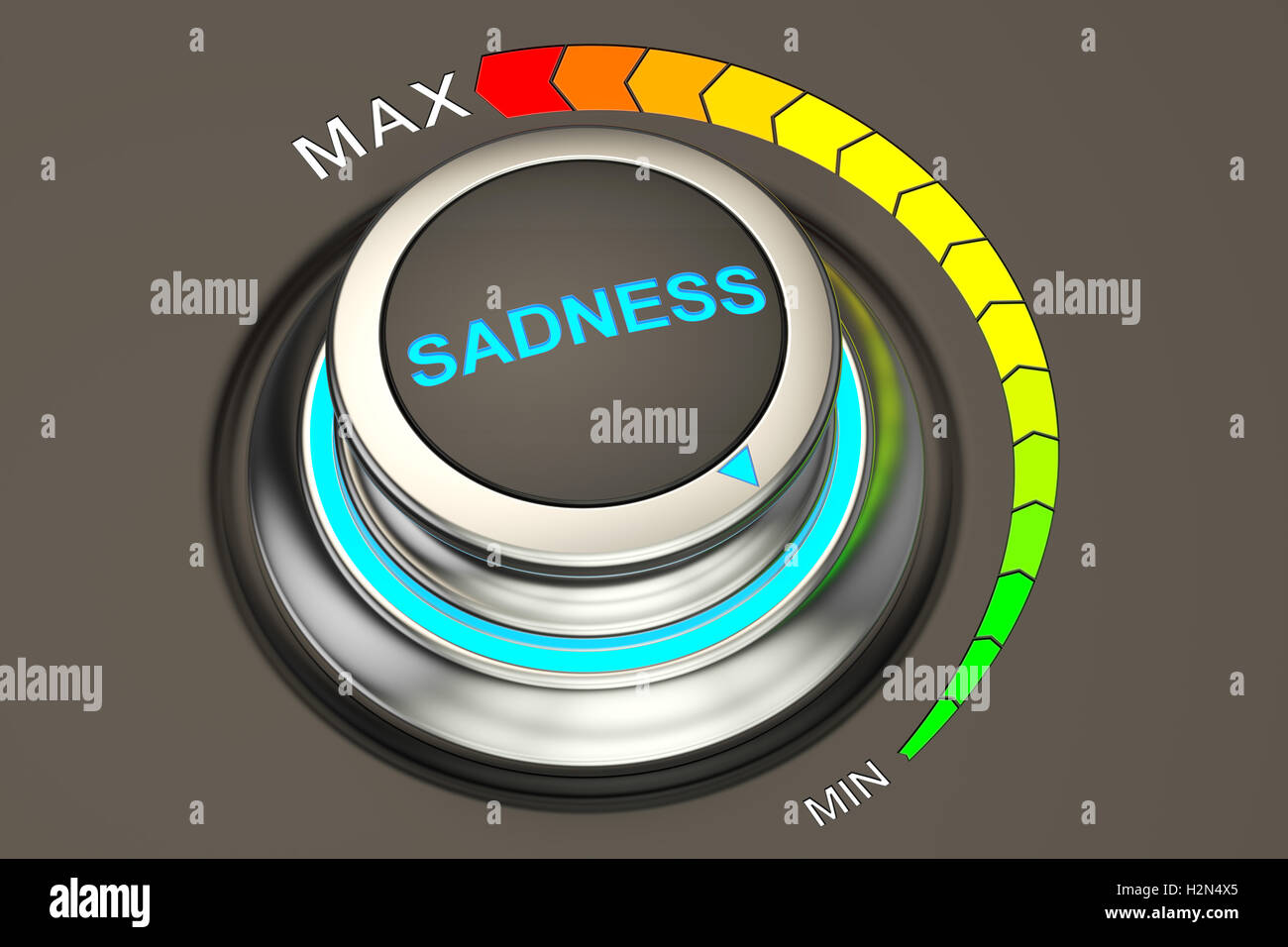 min level of sadness concept, 3D rendering Stock Photo - Alamy