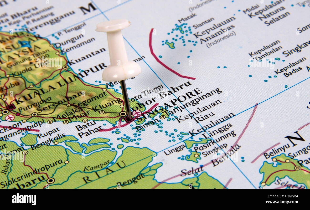 Singapore city map in hi-res stock photography and images - Alamy
