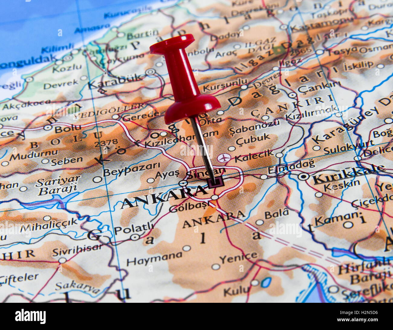 Ankara city map hi-res stock photography and images - Alamy