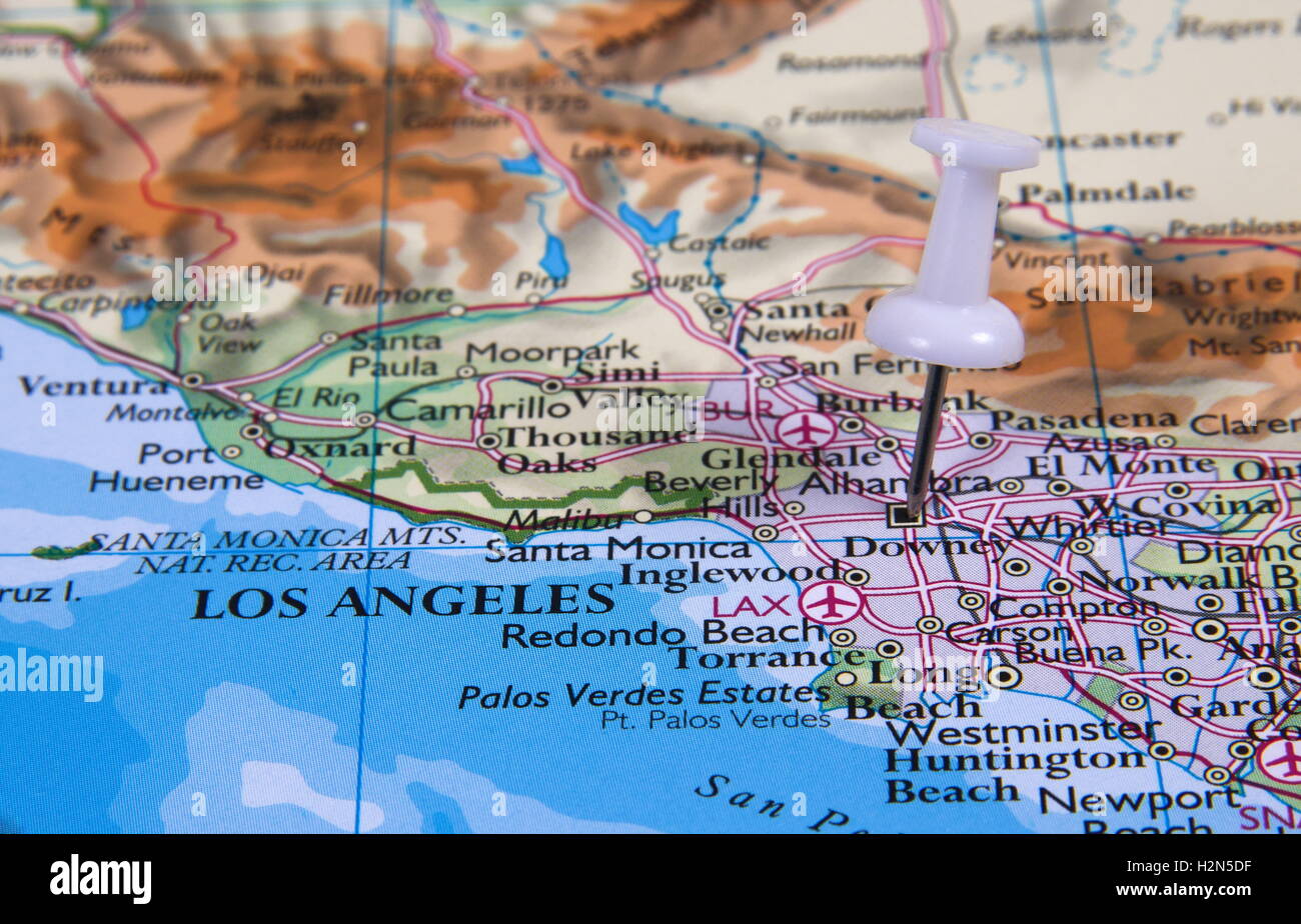 Los angeles area map hi-res stock photography and images - Alamy