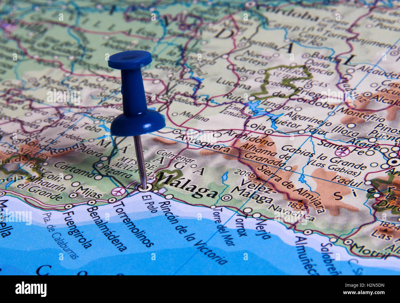 Map of malaga hi-res stock photography and images - Alamy