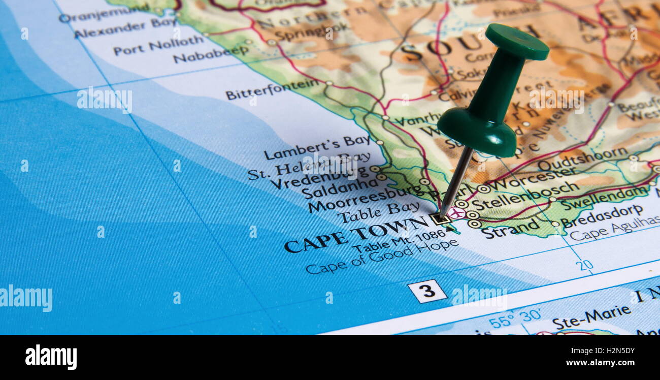 Cape town city map hi-res stock photography and images - Alamy