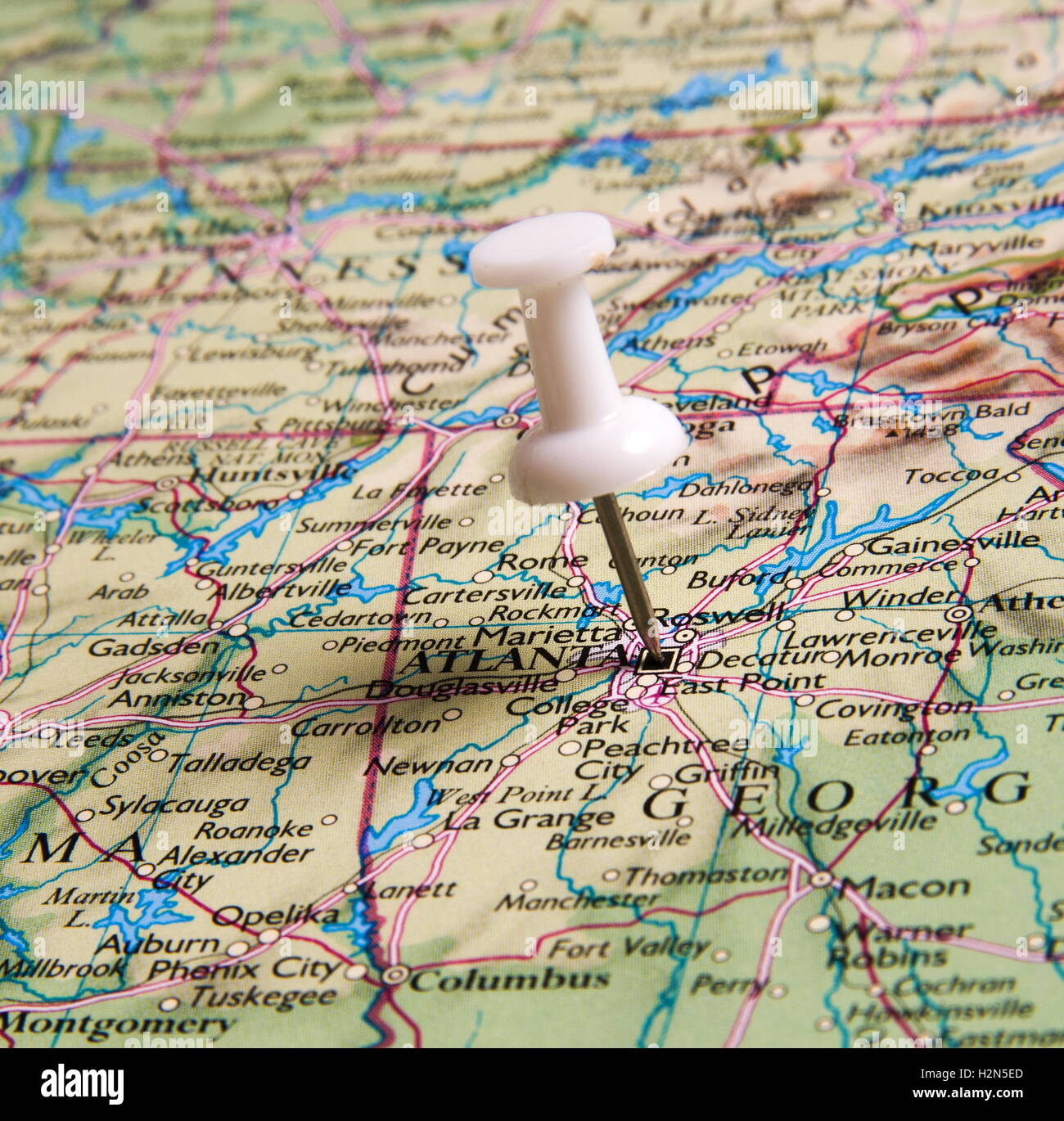 Atlanta Area Map High Resolution Stock Photography and Images - Alamy
