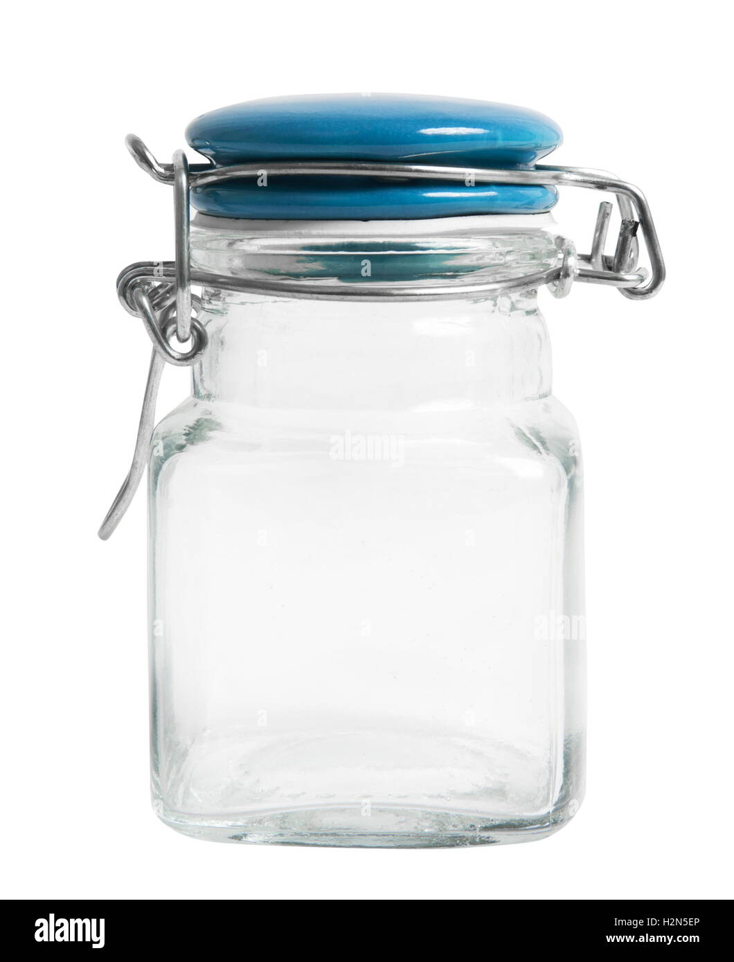 home glass jar container on white Stock Photo - Alamy