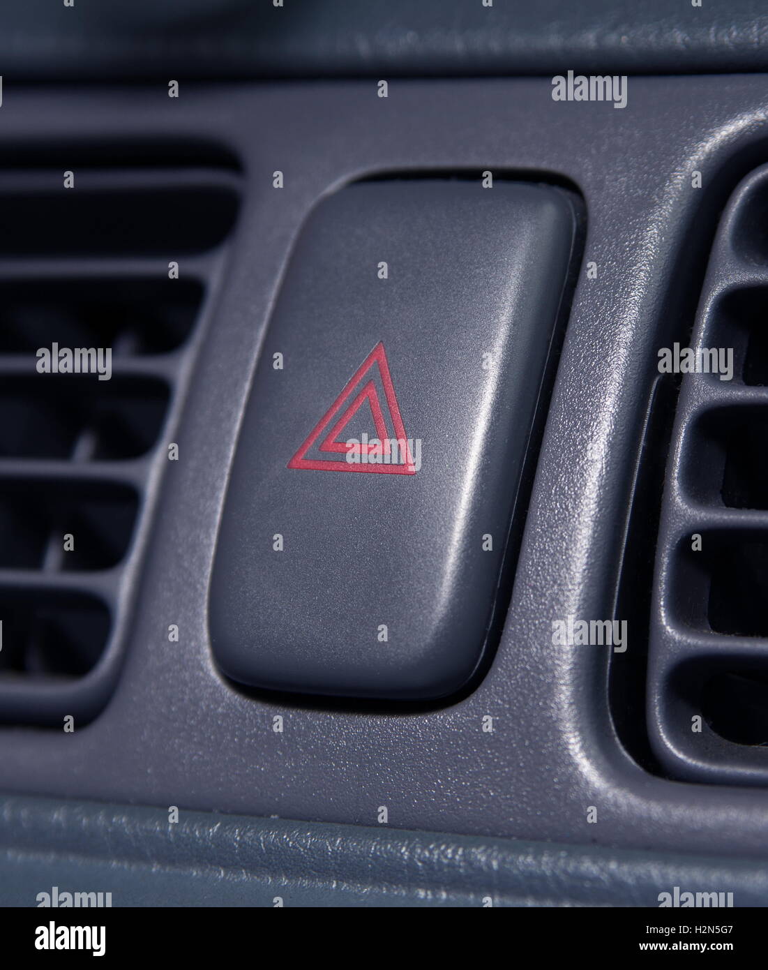 car interior.hazard lights button Stock Photo - Alamy