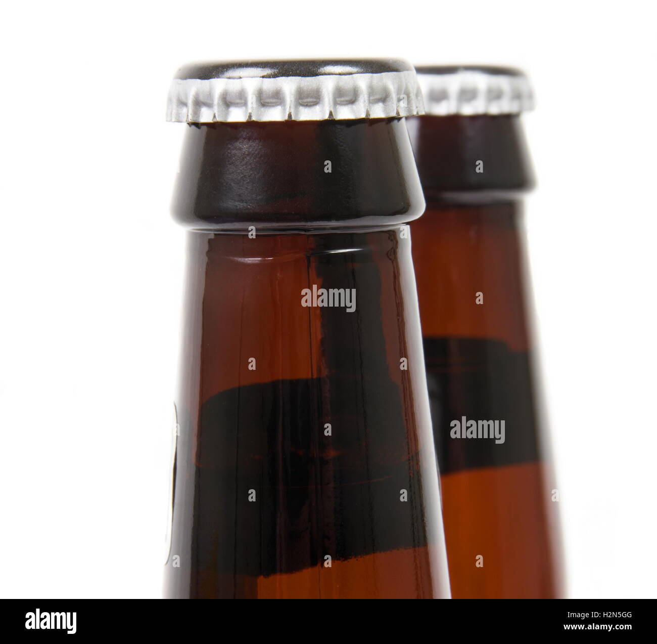 beer bottles top cover closeup Stock Photo - Alamy