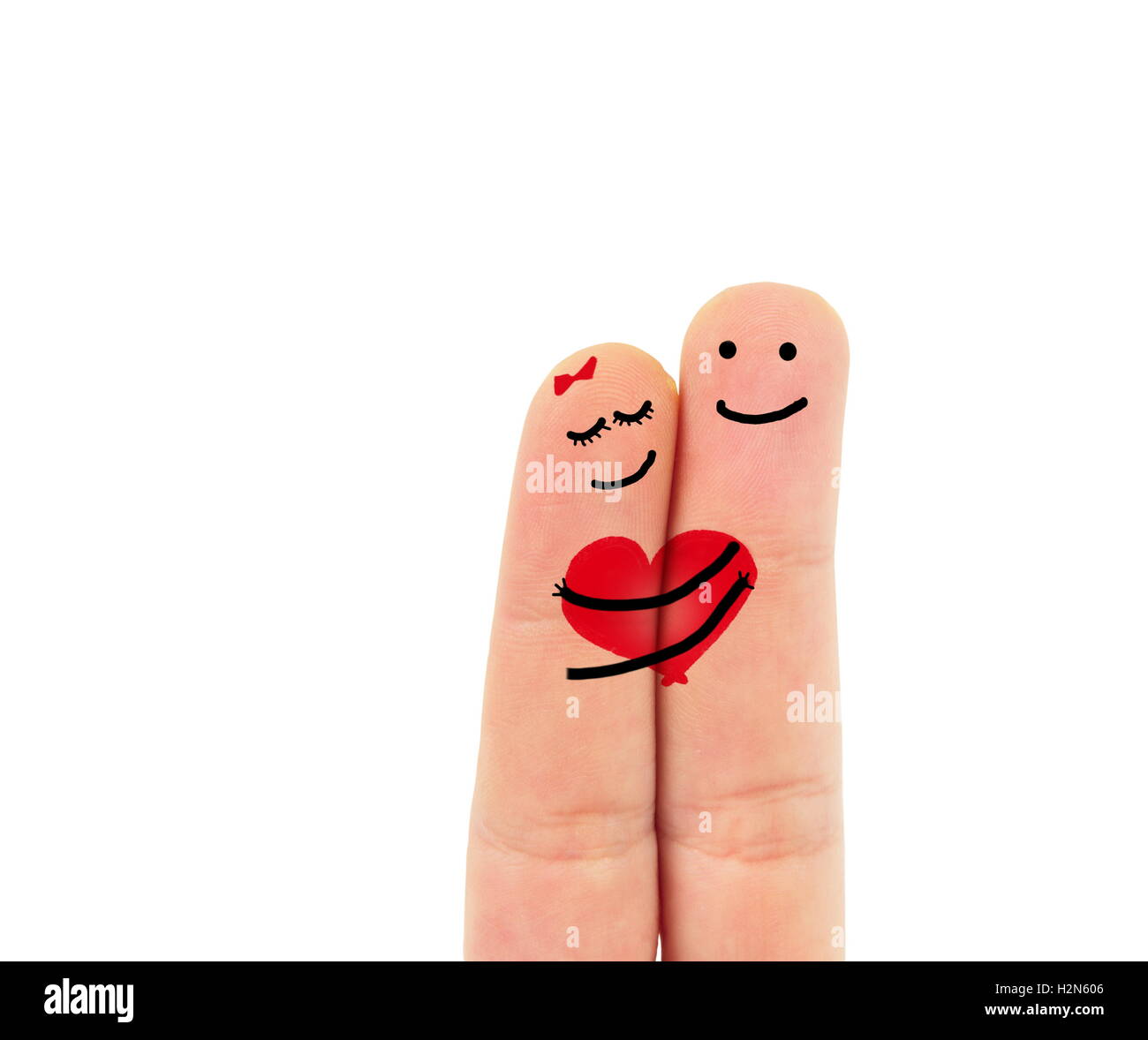 romantic two fingers in love Stock Photo - Alamy