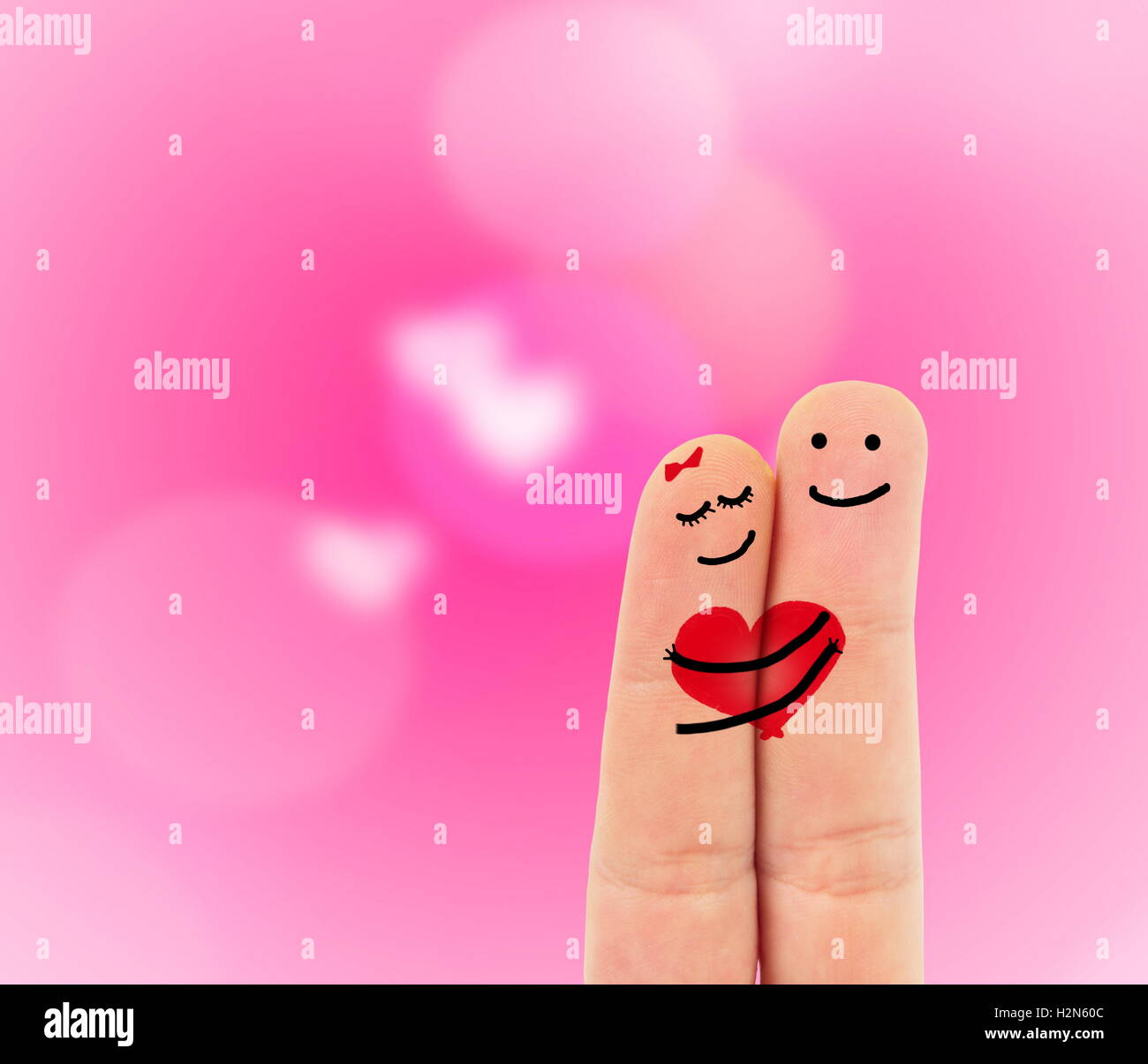 romantic two fingers in love Stock Photo - Alamy