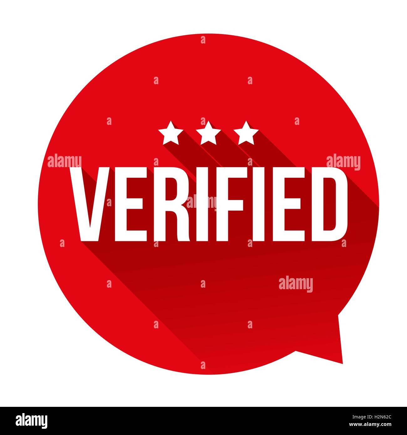 Verified badge vector speech bubble Stock Vector Image & Art - Alamy