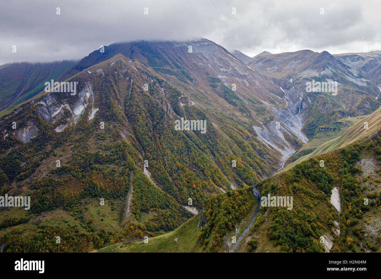 Mountains in Georgia.Kazbegi region Stock Photo - Alamy