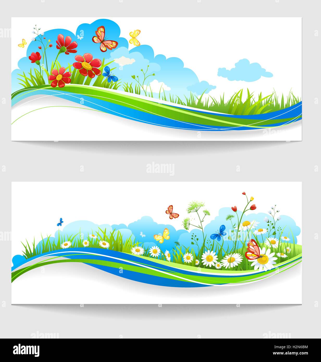 Cheerful summer banners Stock Vector Image & Art - Alamy