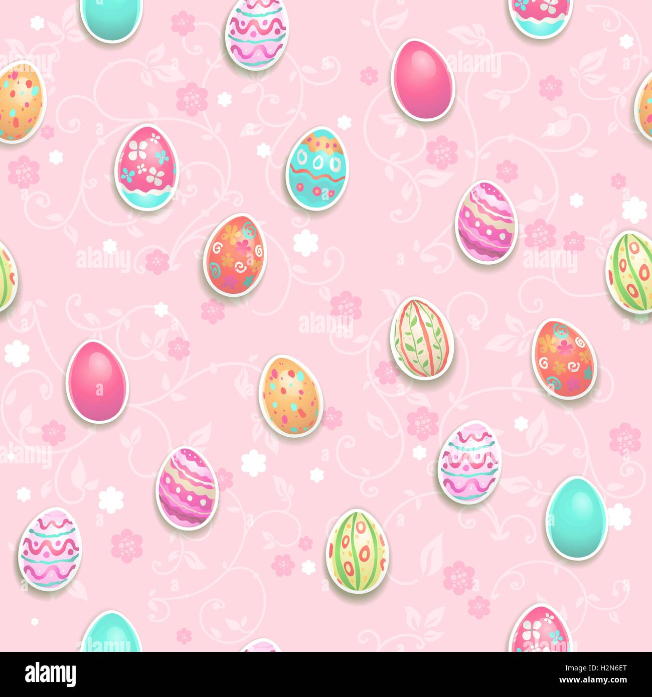 Easter painted eggs seamless Stock Vector Images - Alamy