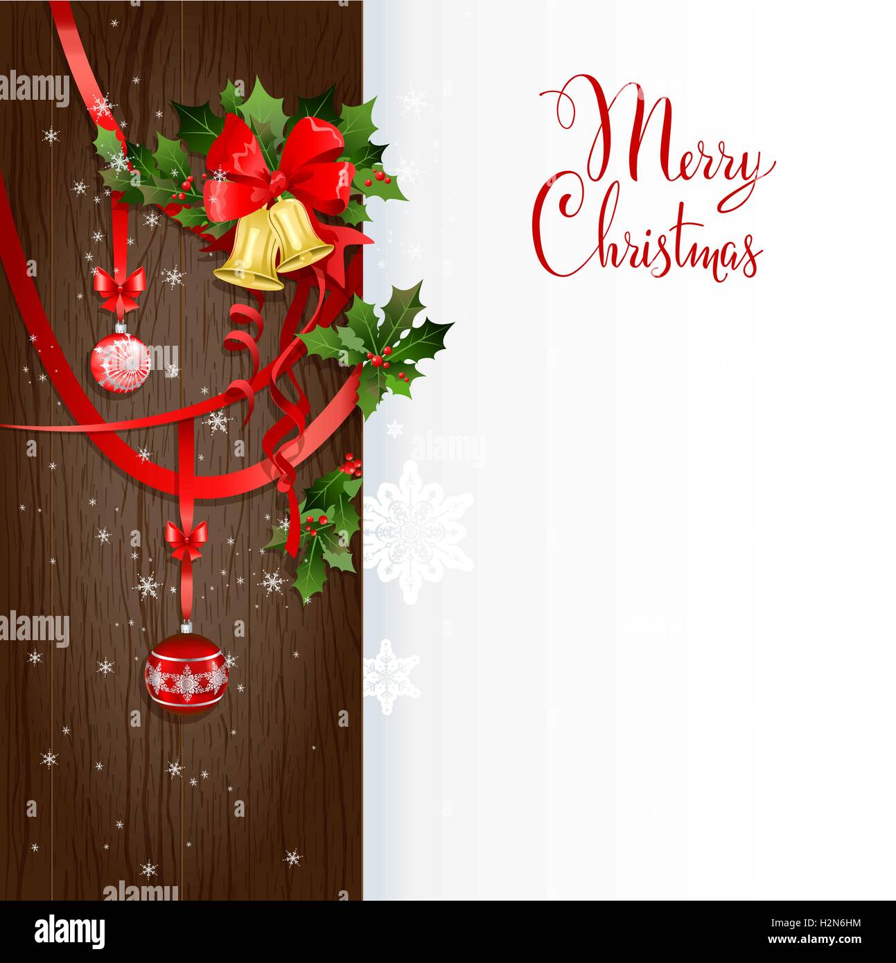 Holiday background with holly Stock Vector Image & Art - Alamy