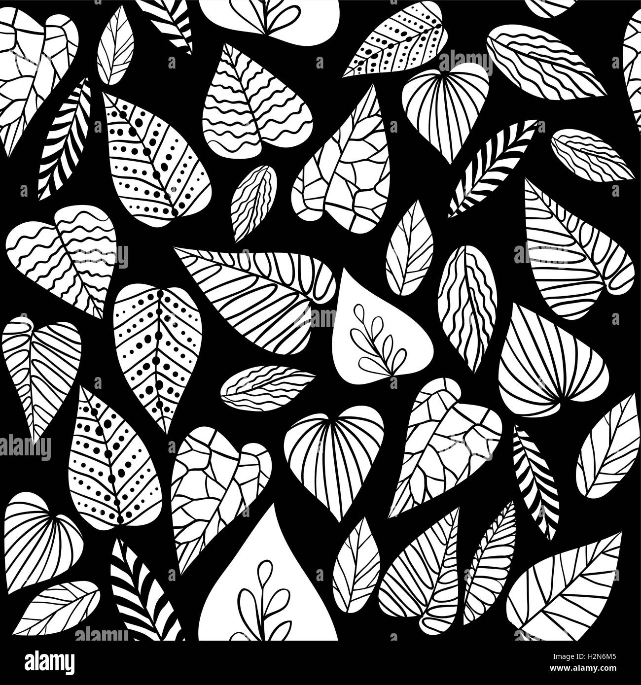 Monochrome leaves Black and White Stock Photos & Images - Alamy