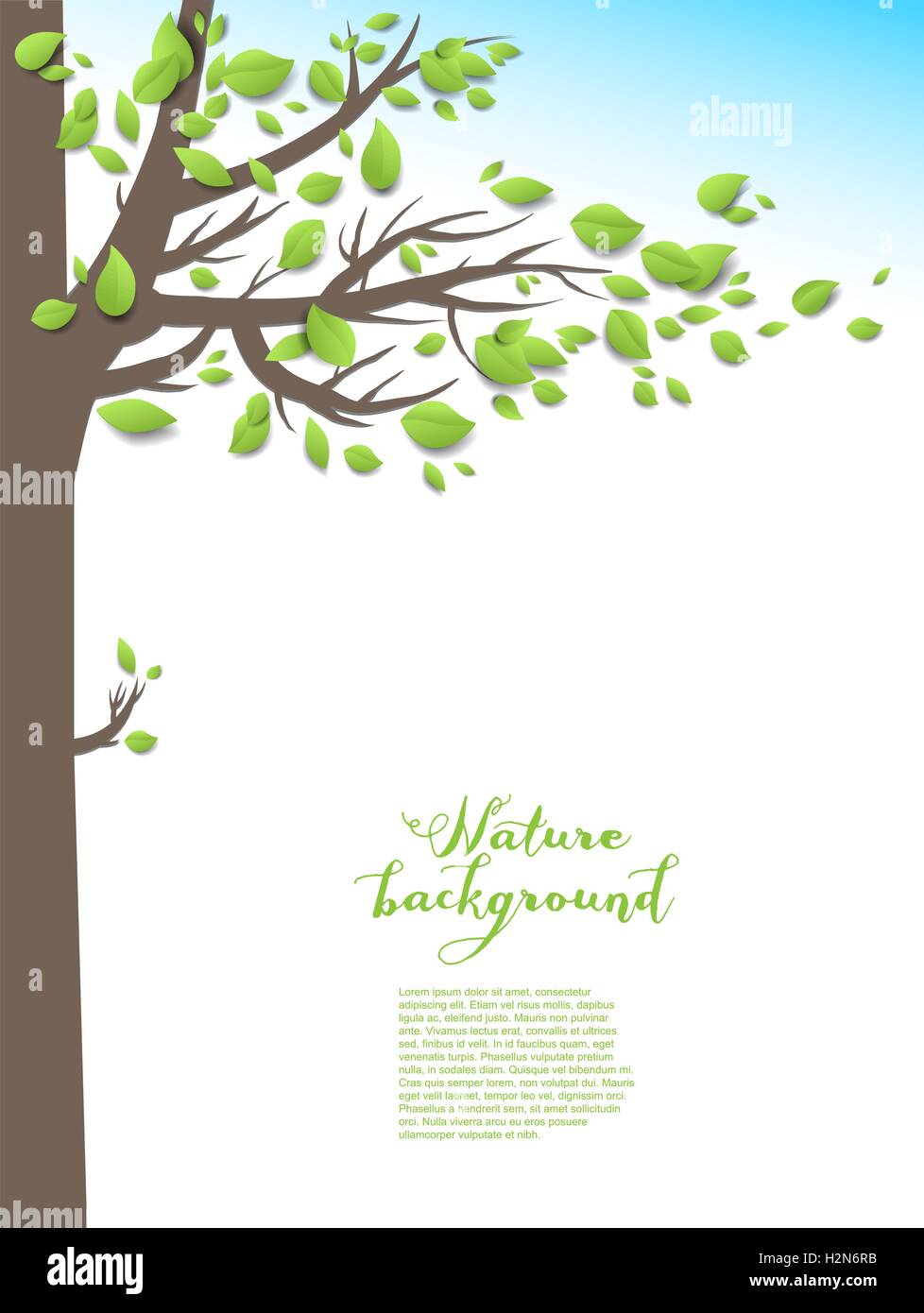 Summer background with tree Stock Vector Image & Art - Alamy