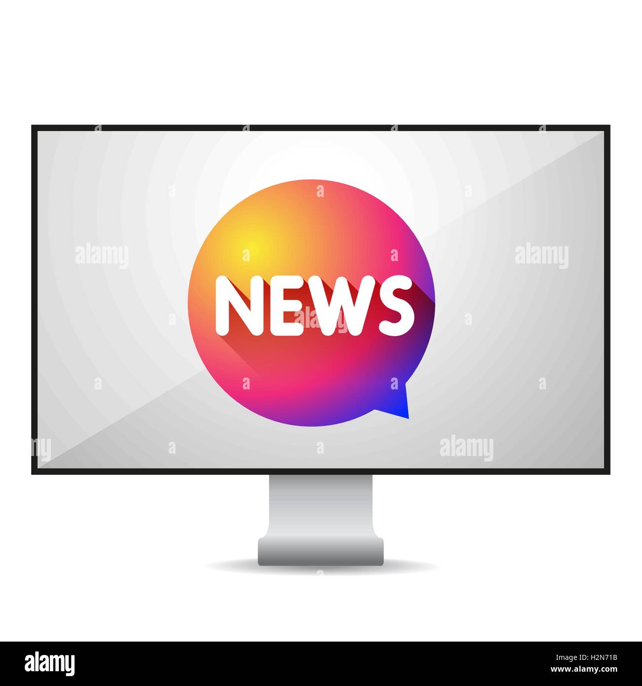 News TV screen vector Stock Vector Image & Art - Alamy