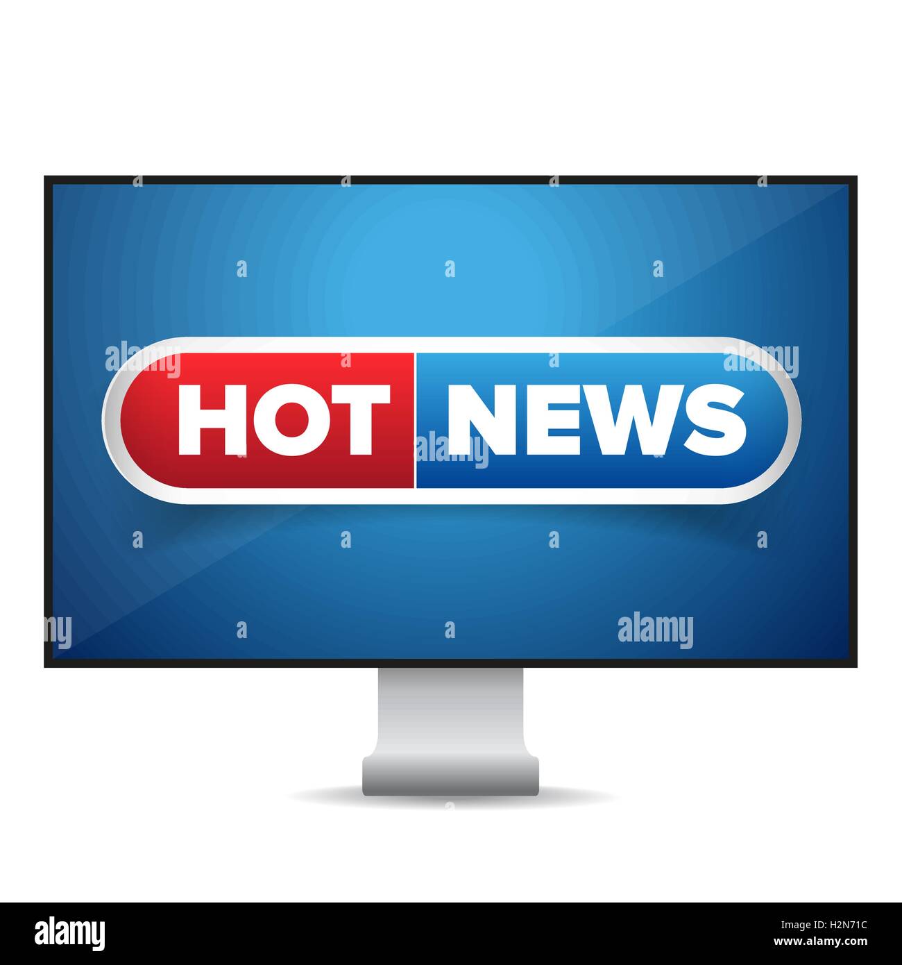 Newscast screen Cut Out Stock Images & Pictures - Alamy