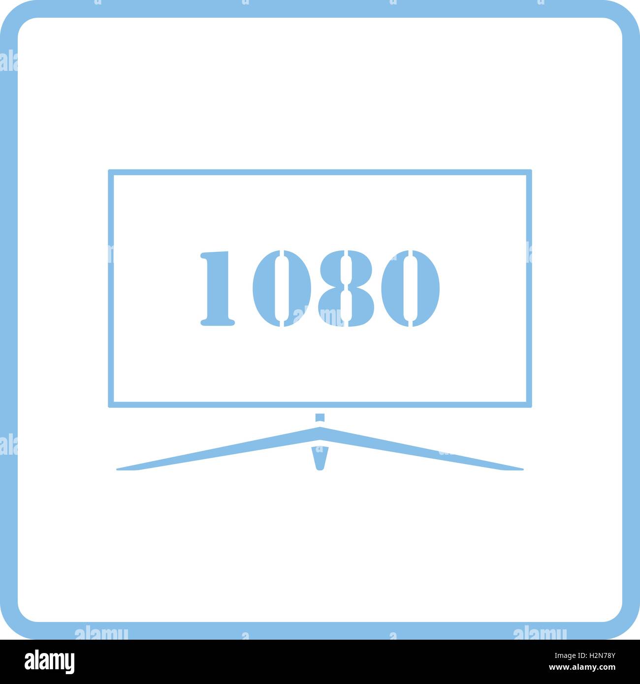 Wide tv icon. Blue frame design. Vector illustration Stock Vector Image ...