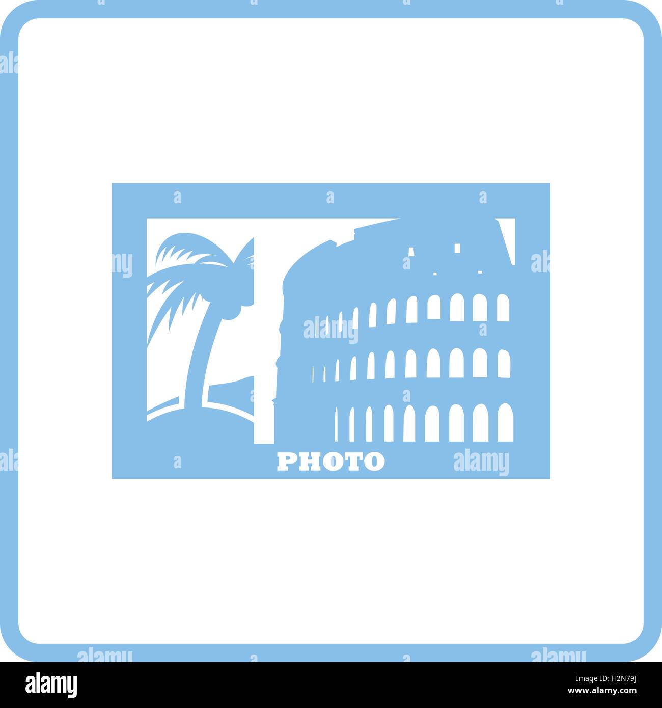 Digital photo frame icon. Blue frame design. Vector illustration Stock ...