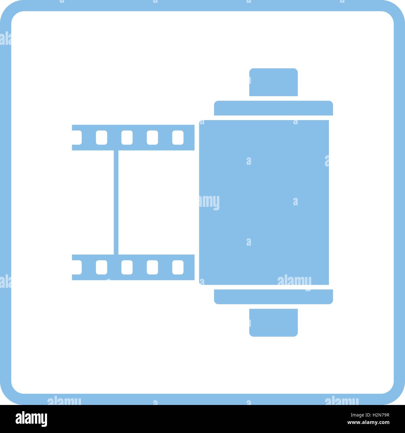 Photo cartridge reel icon. Blue frame design. Vector illustration Stock ...