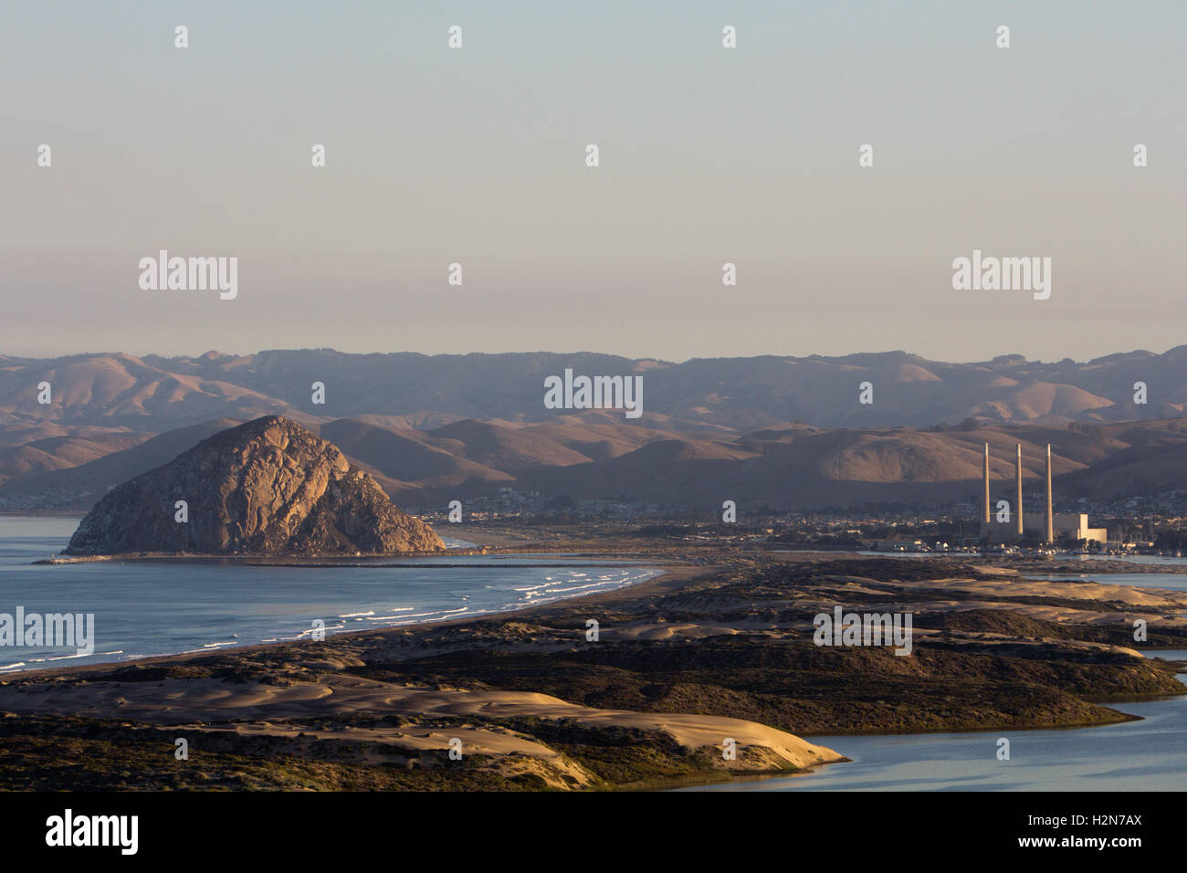 Sunrise over Morro Rock, Morro Bay, California Stock Photo - Alamy