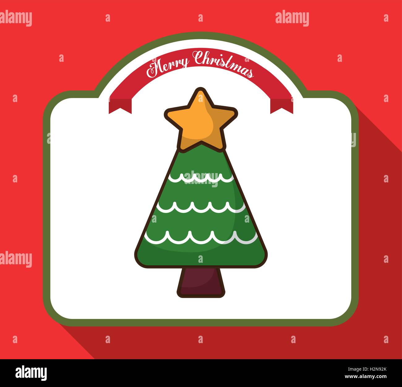 Pine tree of Merry Christmas design Stock Vector Image & Art - Alamy