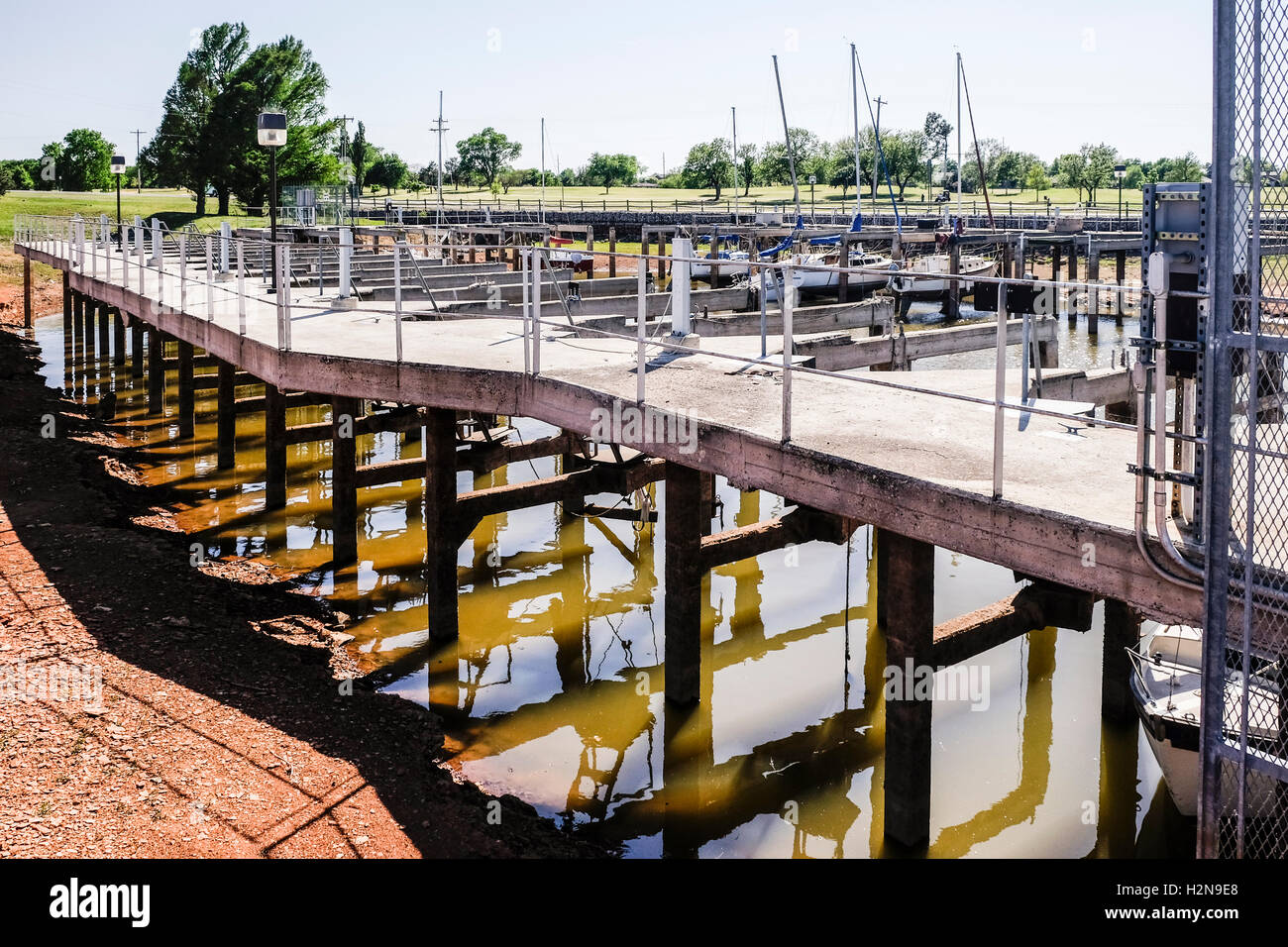 Dock lake with low water levels hi-res stock photography and images - Alamy