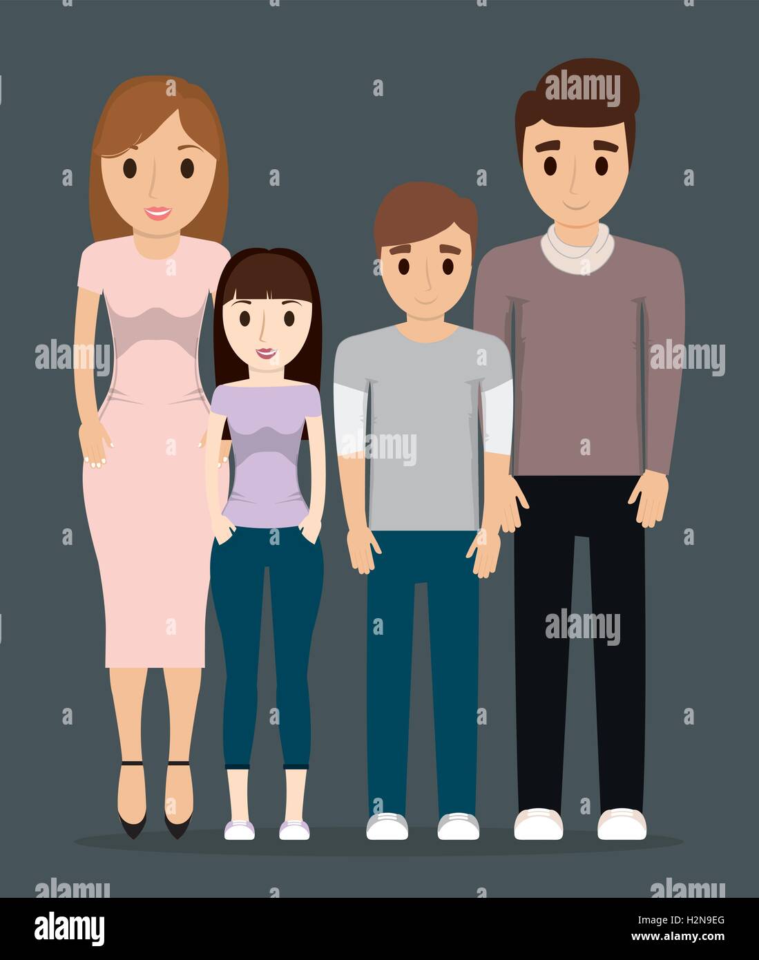 Members cartoons of family design Stock Vector Image & Art - Alamy