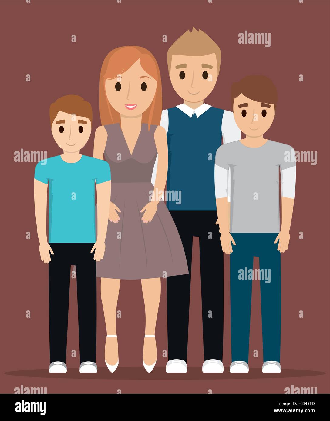 Members cartoons of family design Stock Vector Image & Art - Alamy