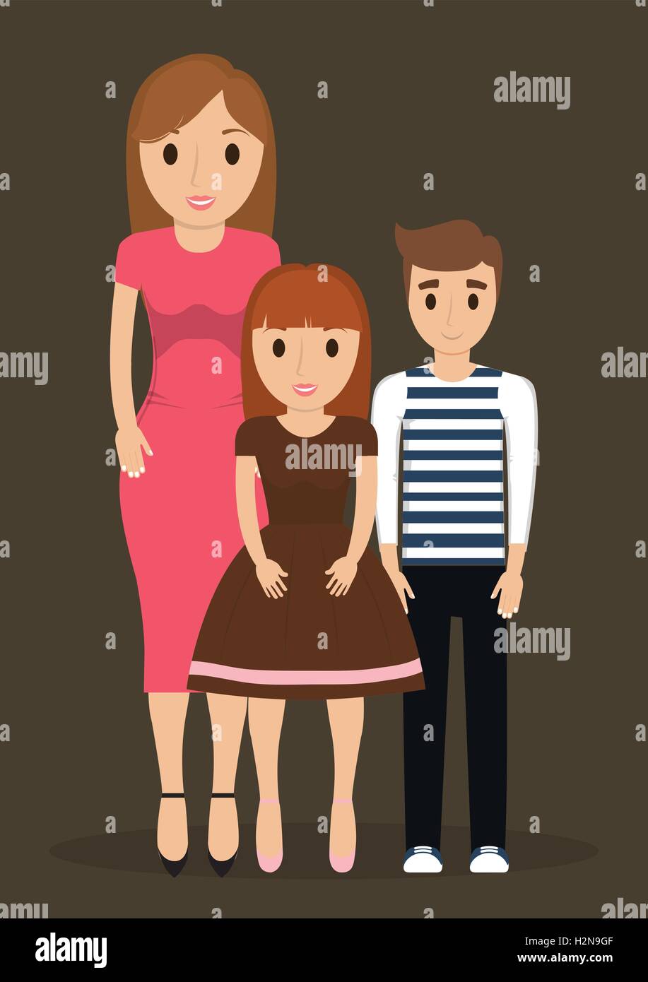 Members cartoons of family design Stock Vector Image & Art - Alamy