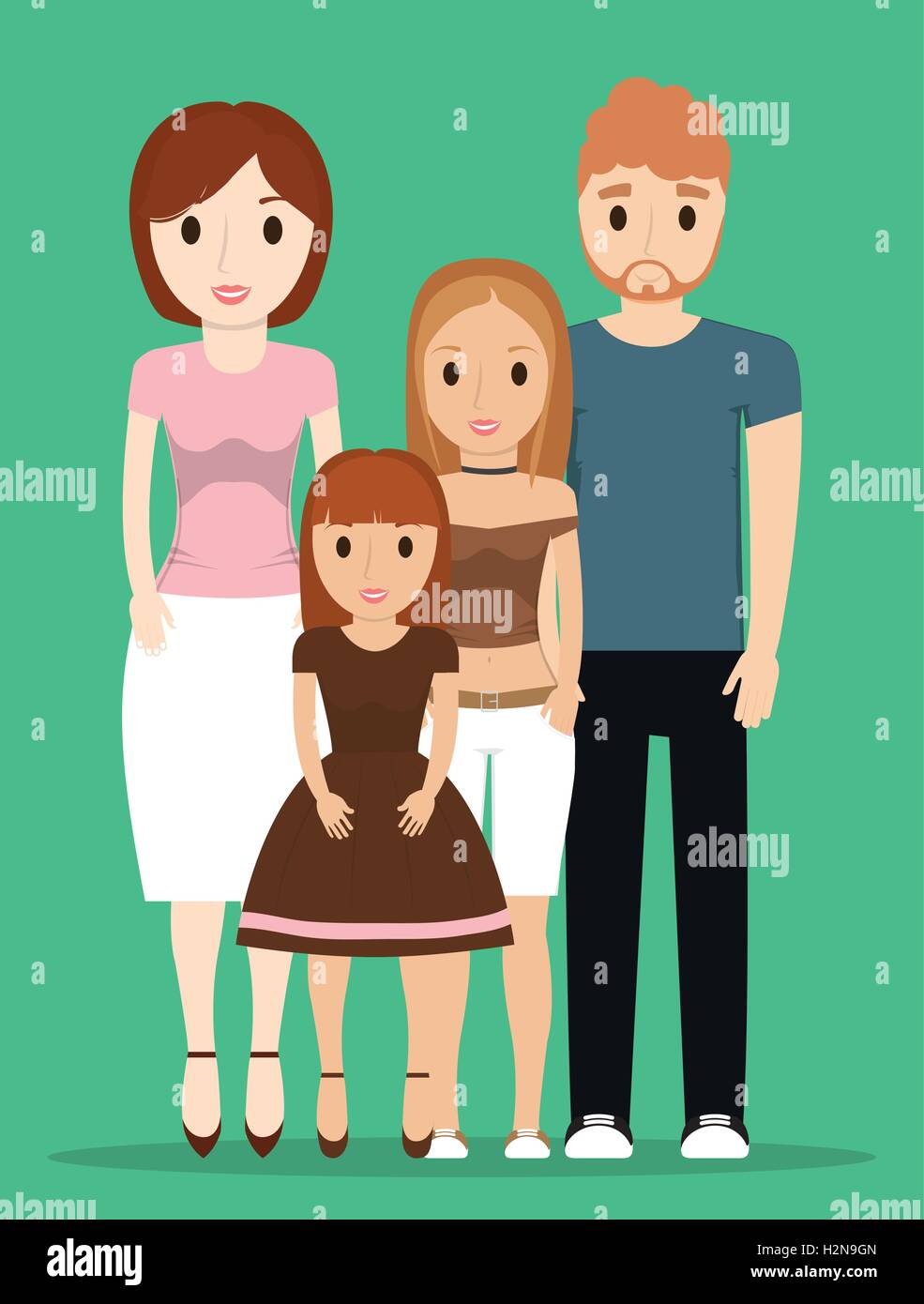 Members cartoons of family design Stock Vector Image & Art - Alamy
