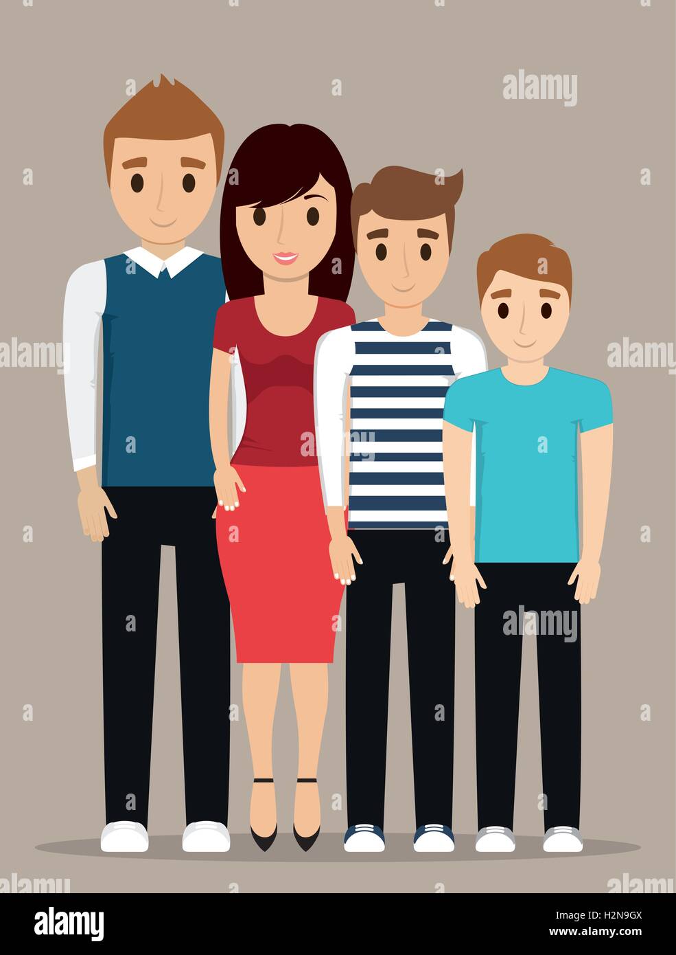 Members cartoons of family design Stock Vector Image & Art - Alamy