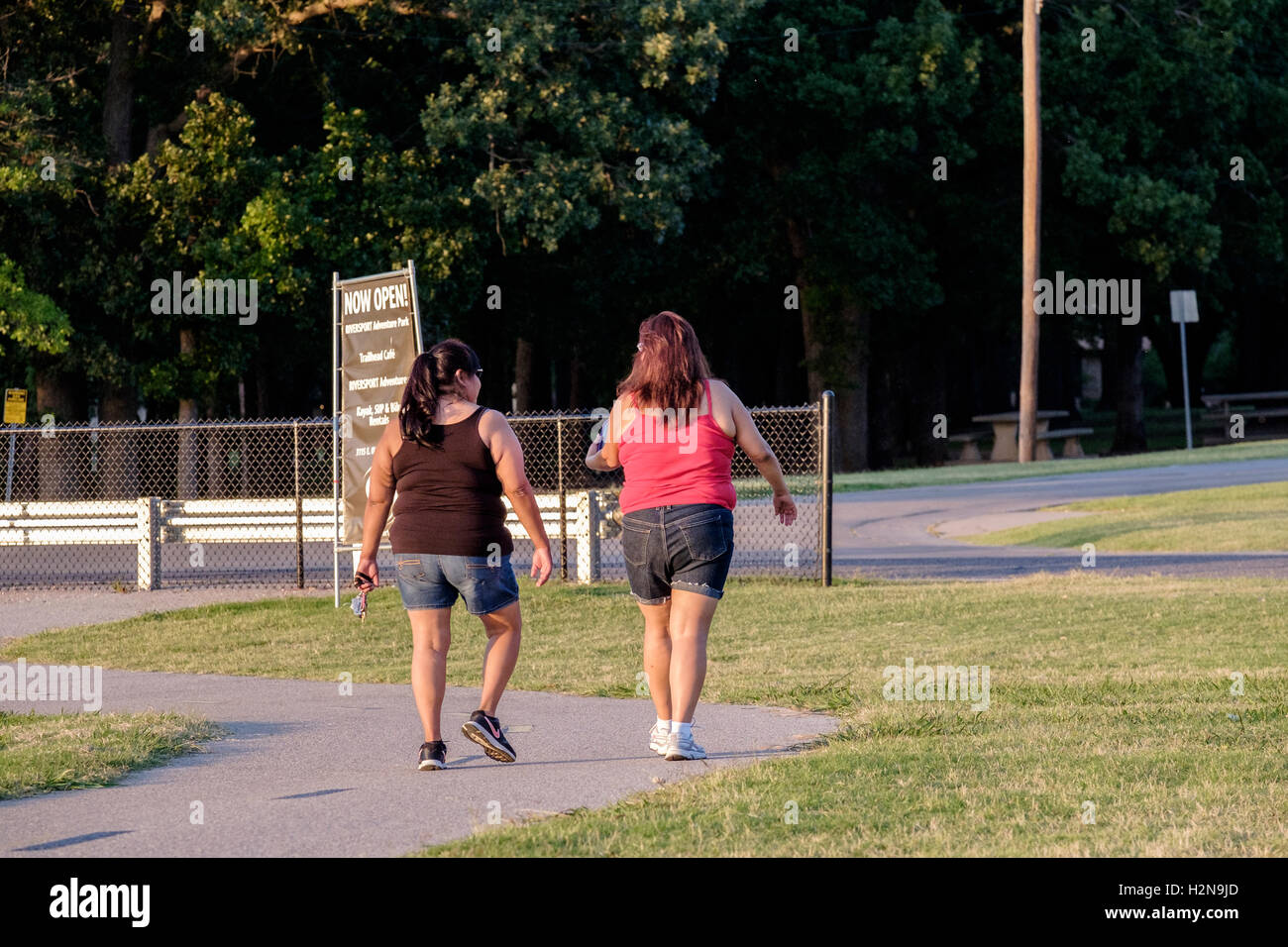 Obese woman walking hi-res stock photography and images - Alamy