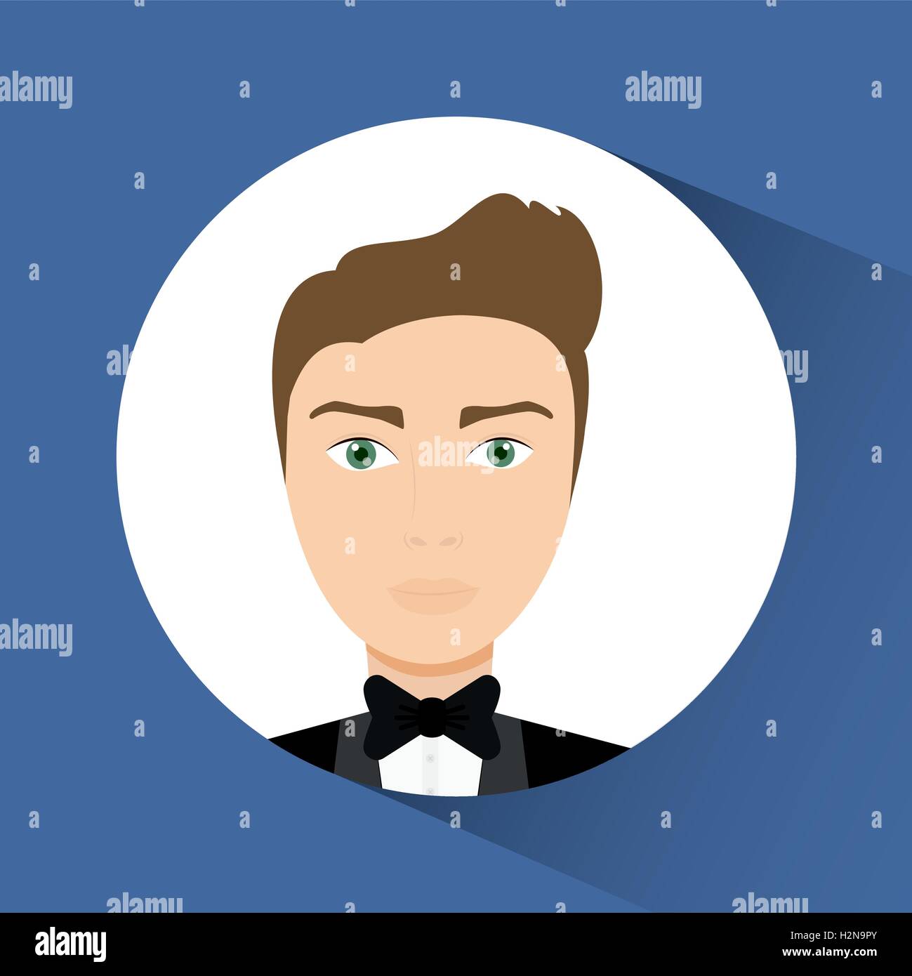 Man cartoon inside circle design hi-res stock photography and images ...