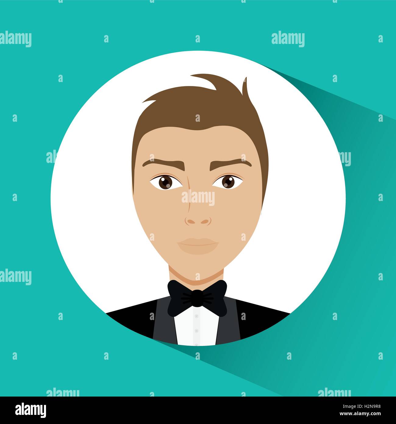 Man cartoon inside circle design hi-res stock photography and images ...