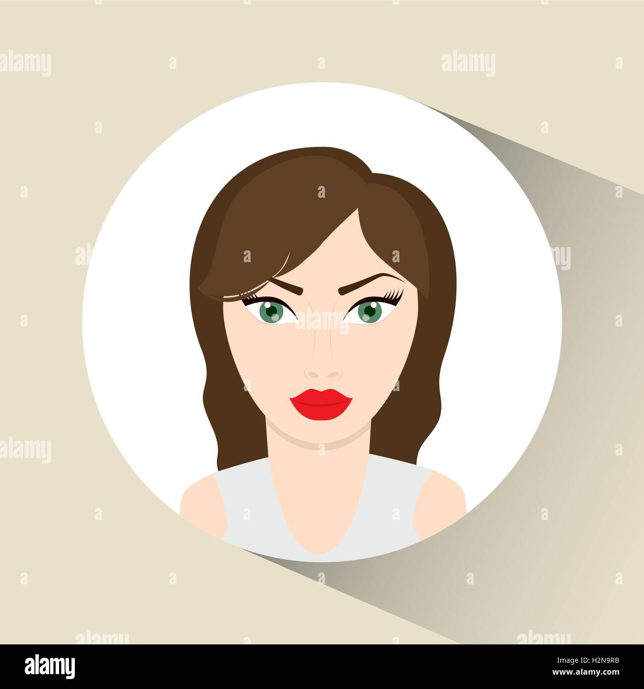 Woman cartoon inside circle design Stock Vector Image & Art - Alamy