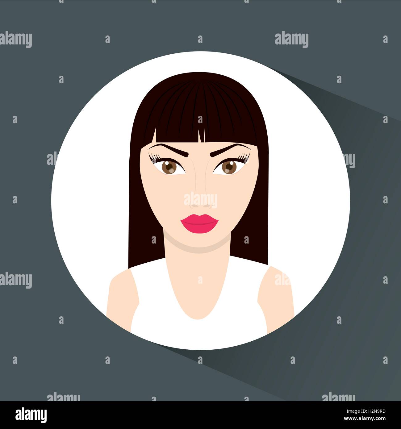 Woman cartoon inside circle design Stock Vector Image & Art - Alamy