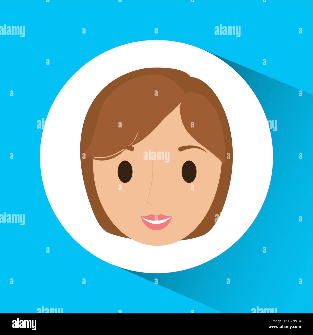 Woman cartoon inside circle design Stock Vector Image & Art - Alamy