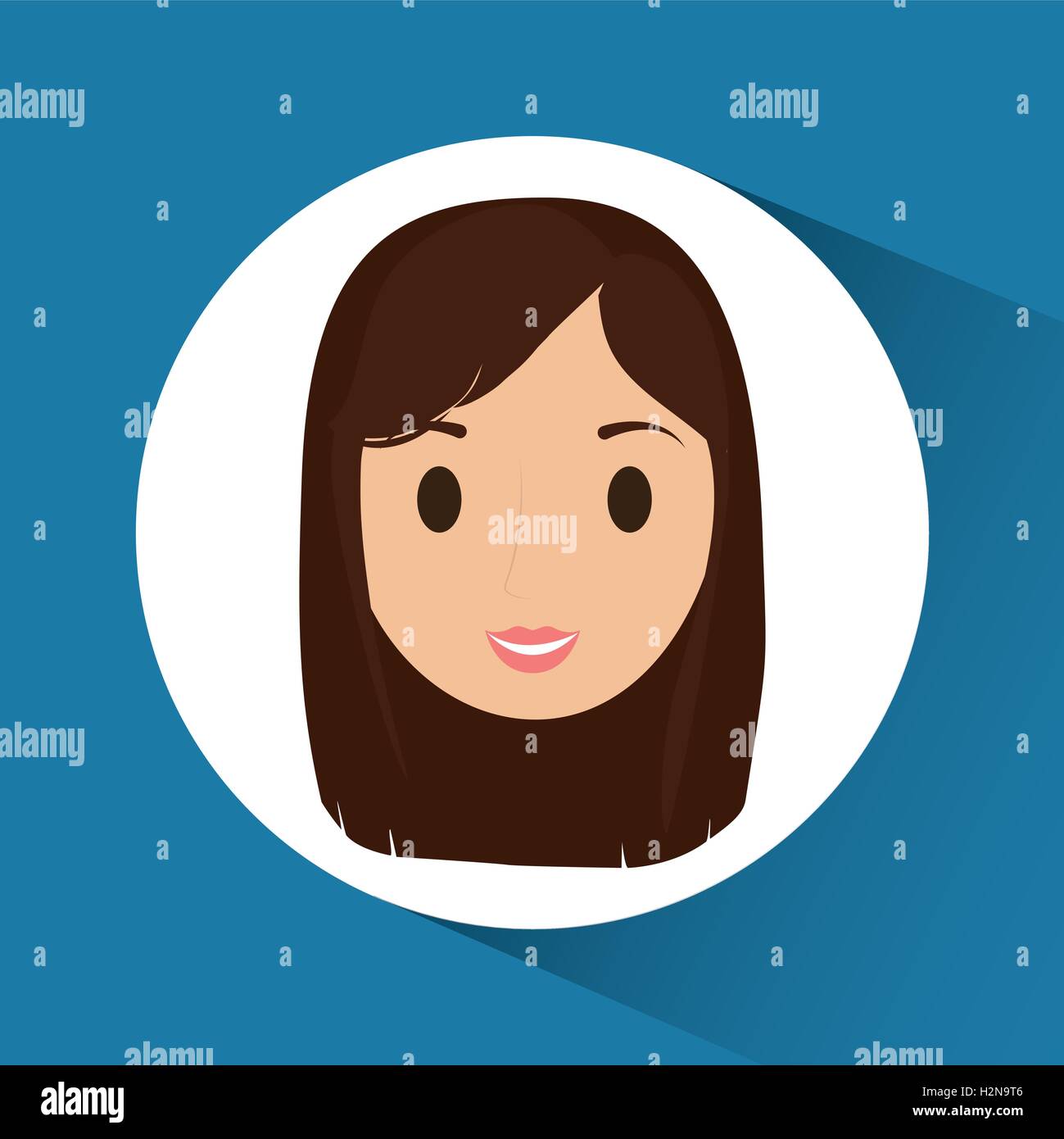 Woman cartoon inside circle design Stock Vector Image & Art - Alamy
