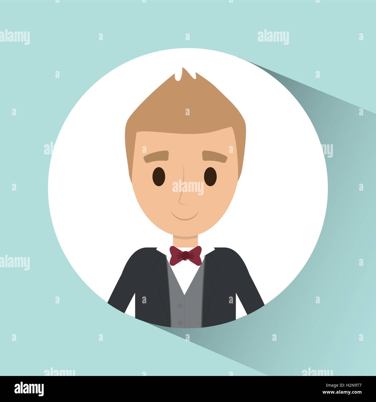 Man cartoon inside circle design hi-res stock photography and images ...