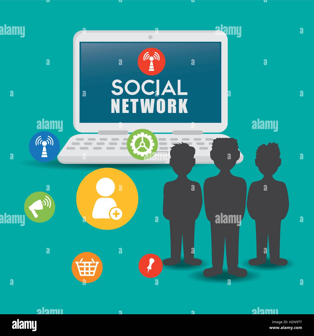 Social network vector design Stock Vector Image & Art - Alamy