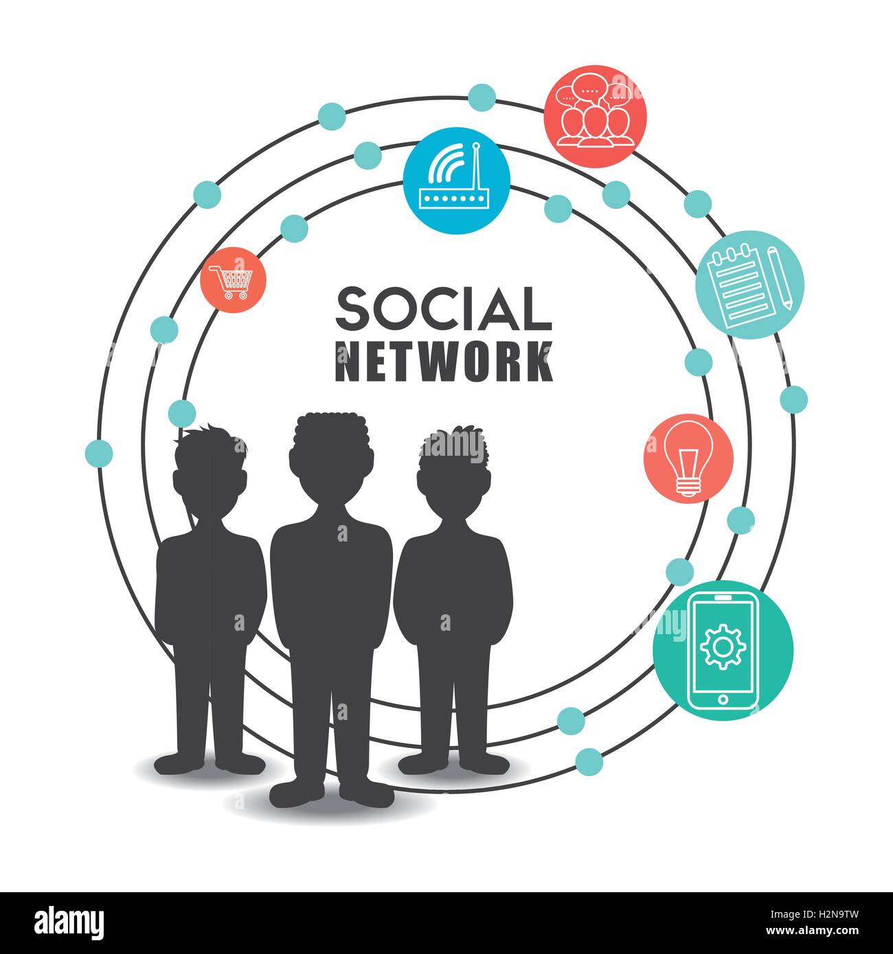 Social network vector design Stock Vector Image & Art - Alamy