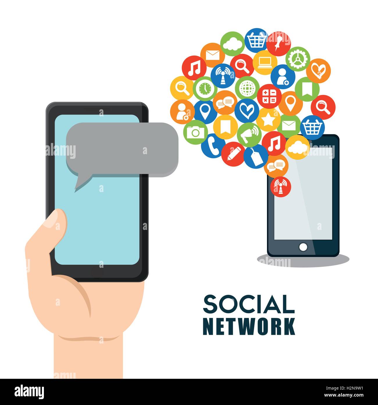 Social network vector design Stock Vector Image & Art - Alamy