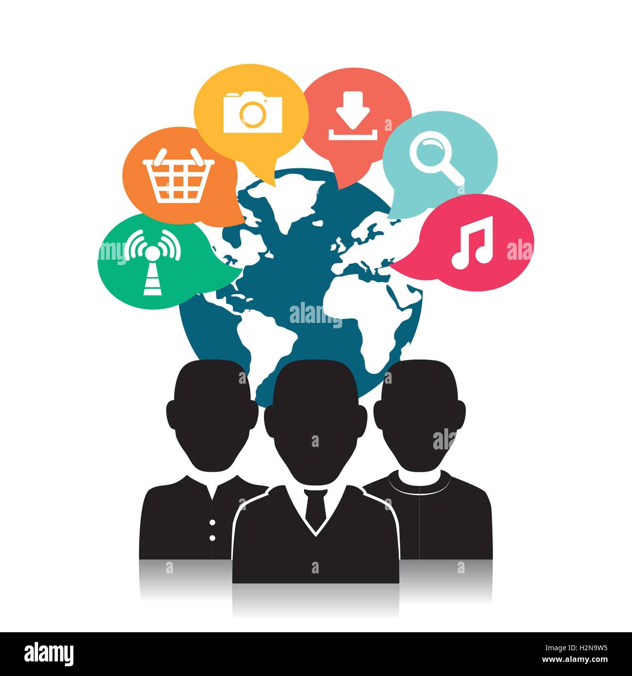 Social network vector design Stock Vector Image & Art - Alamy