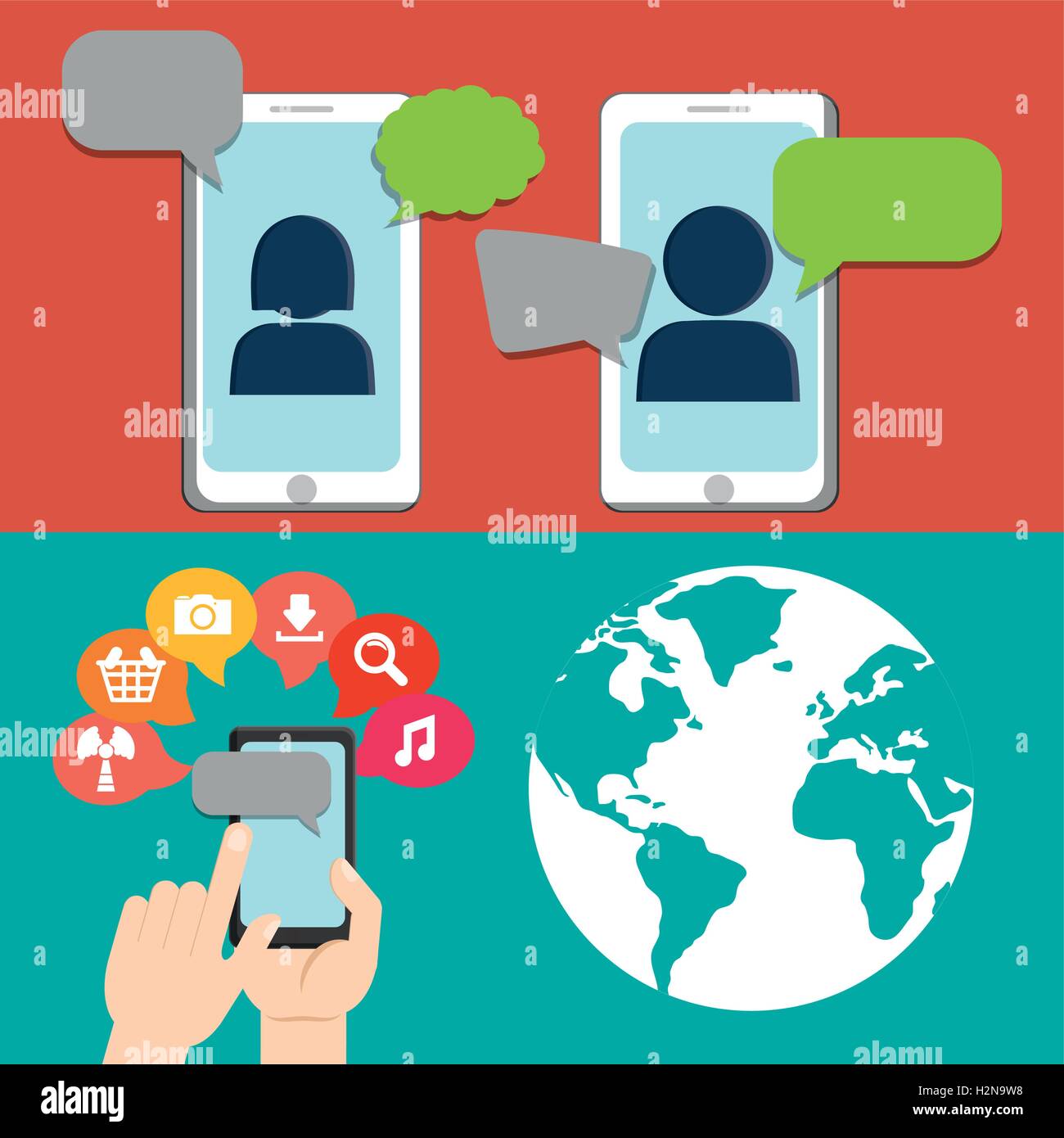 Social network vector design Stock Vector Image & Art - Alamy