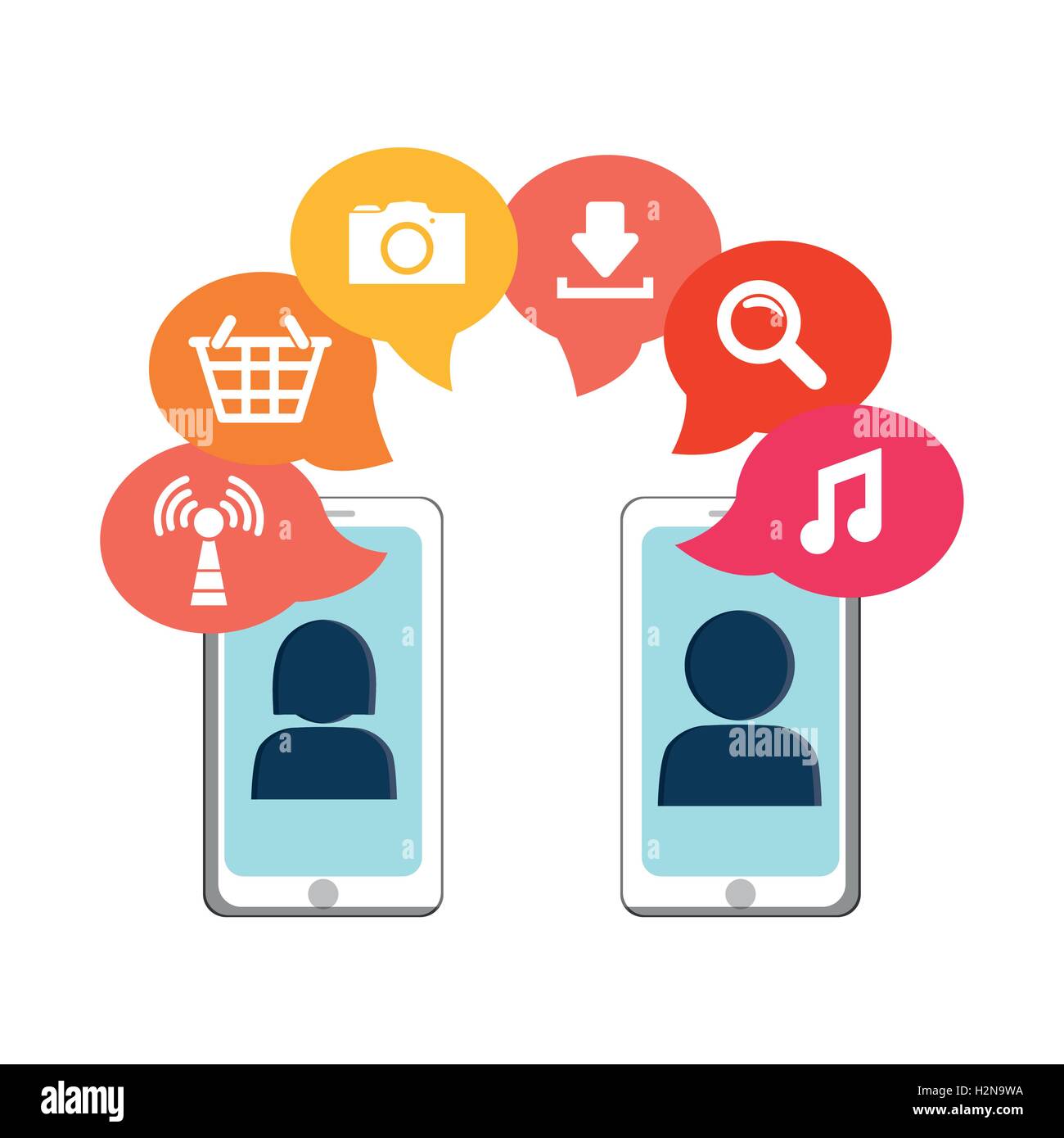 Social network vector design Stock Vector Image & Art - Alamy