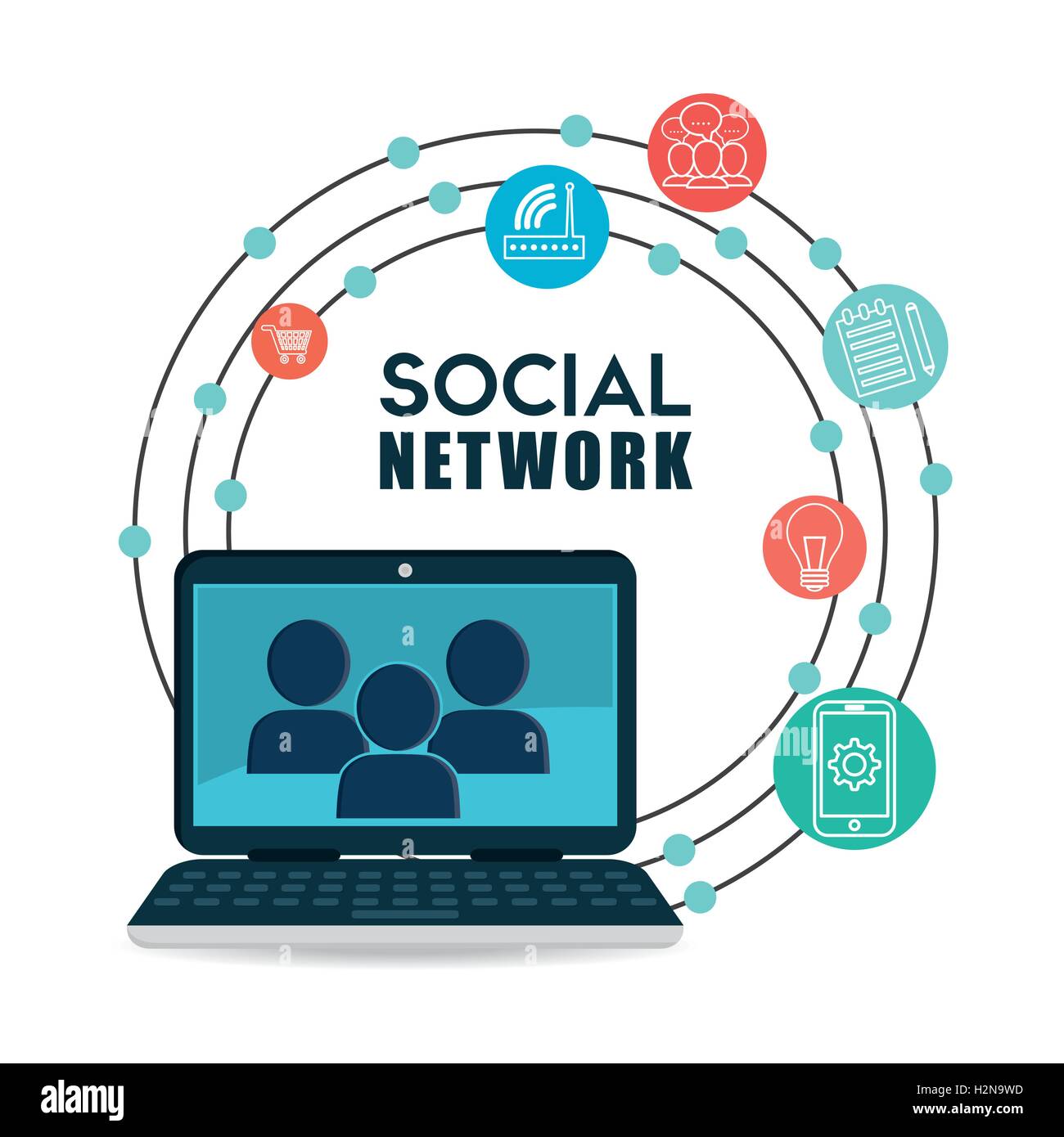 Social network vector design Stock Vector Image & Art - Alamy